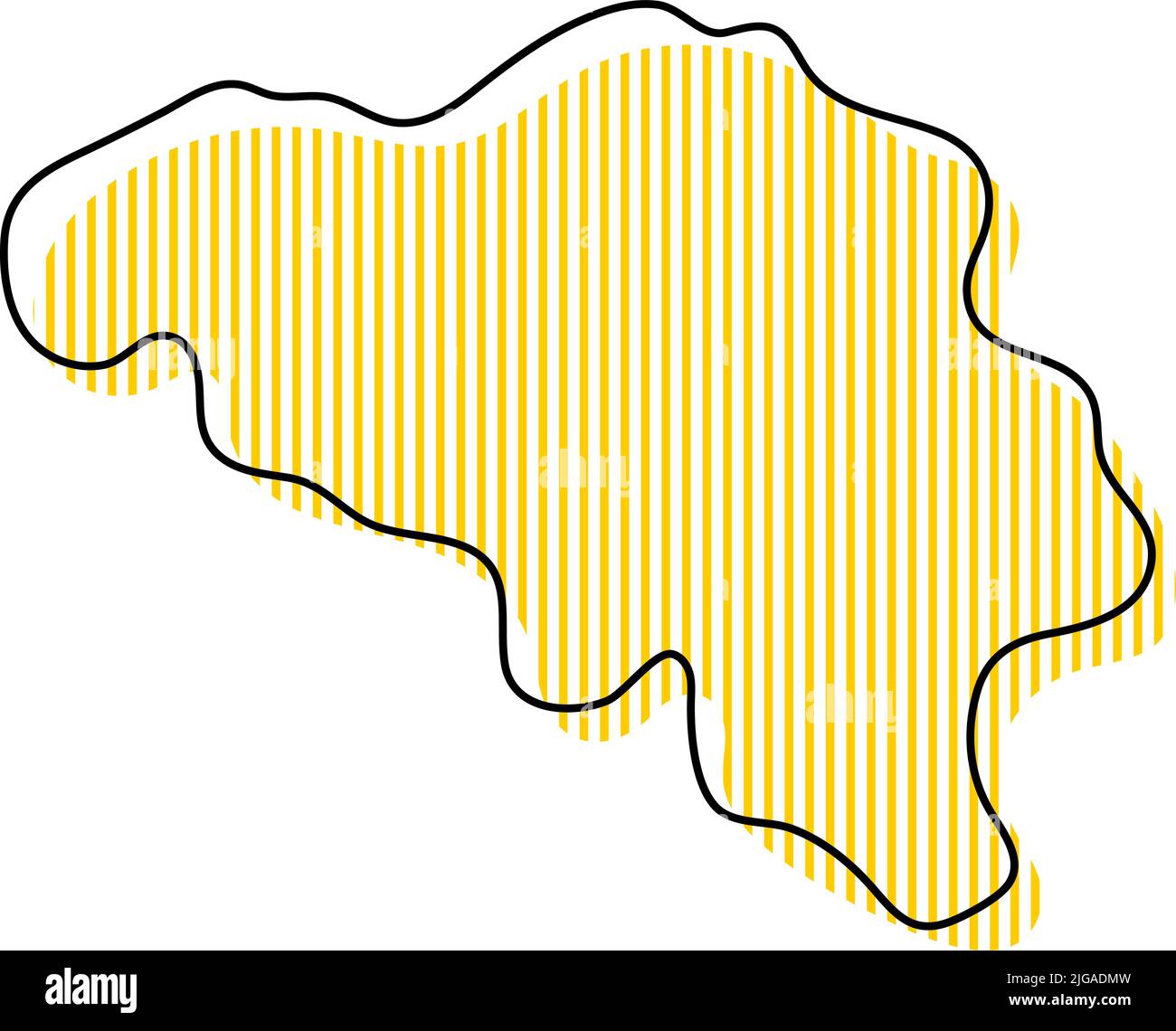 Stylized simple outline map of Belgium icon Stock Vector Image & Art ...