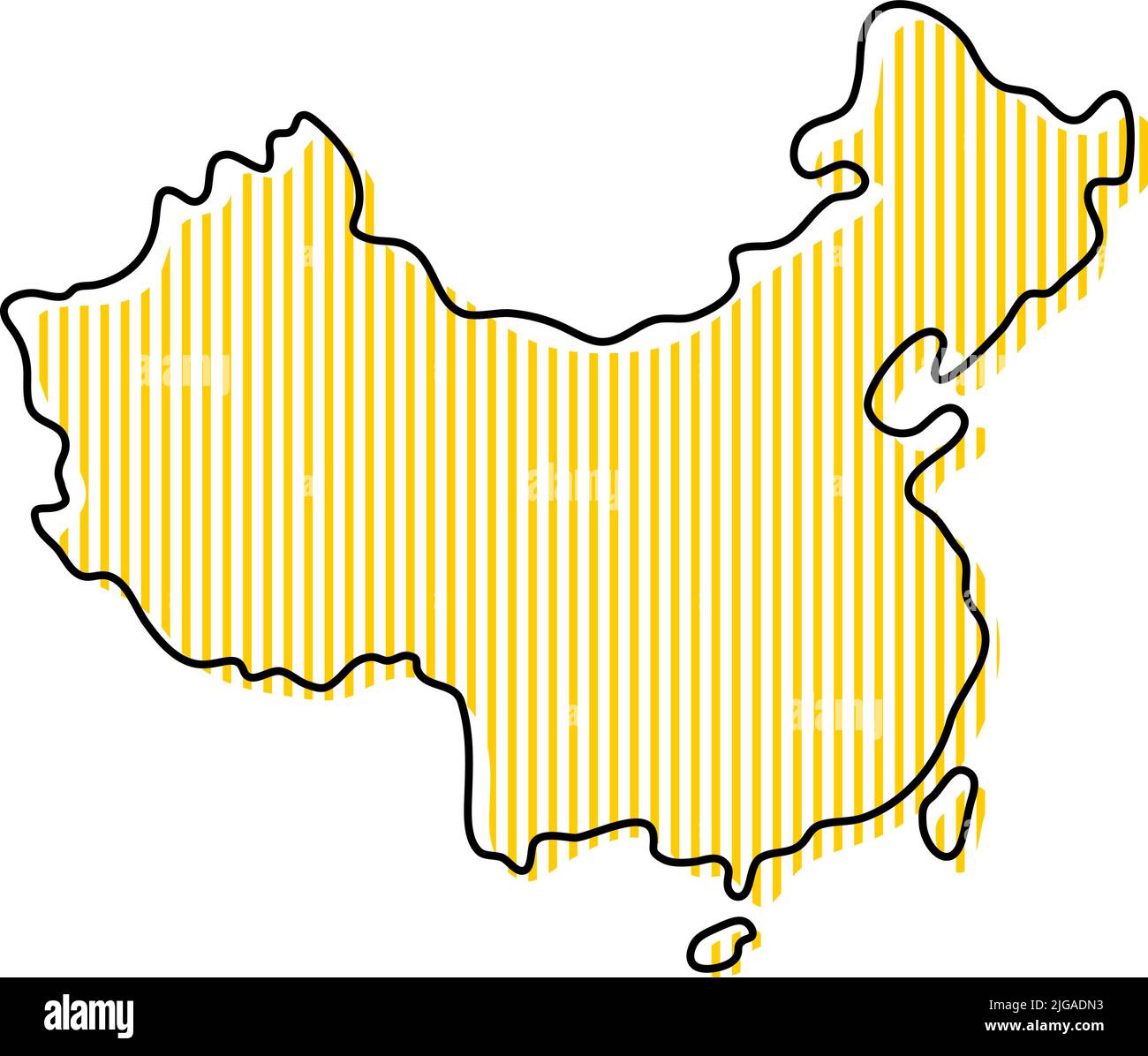 Stylized simple outline map of China icon Stock Vector Image & Art - Alamy