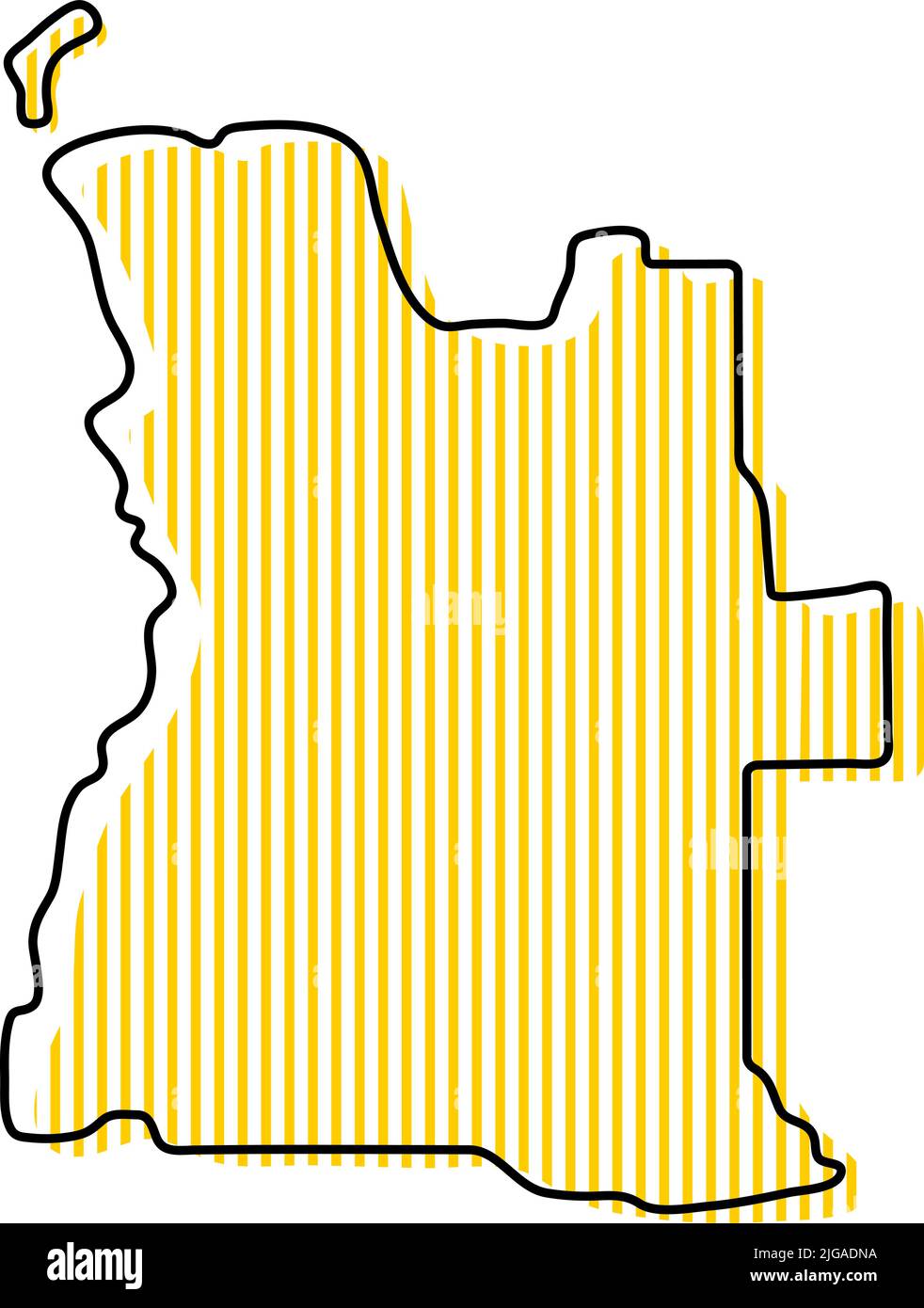 Angola outline silhouette map Cut Out Stock Images & Pictures - Alamy