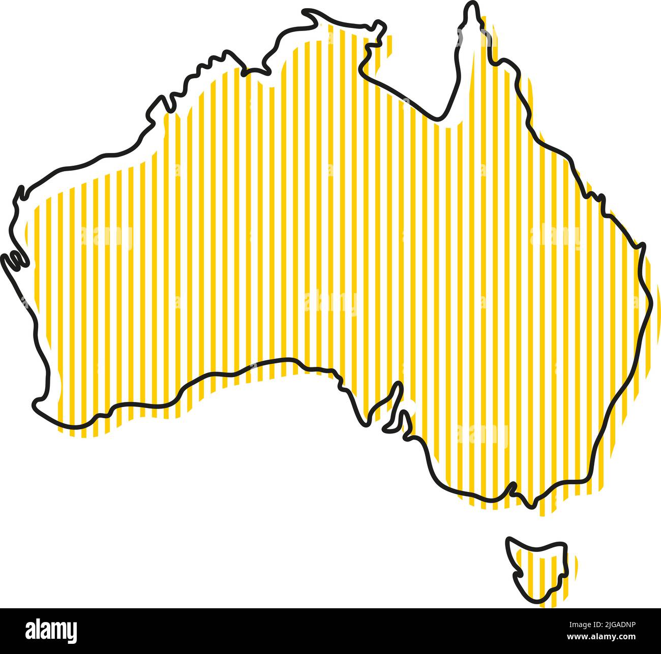 Stylized simple outline map of Australia icon Stock Vector Image & Art ...