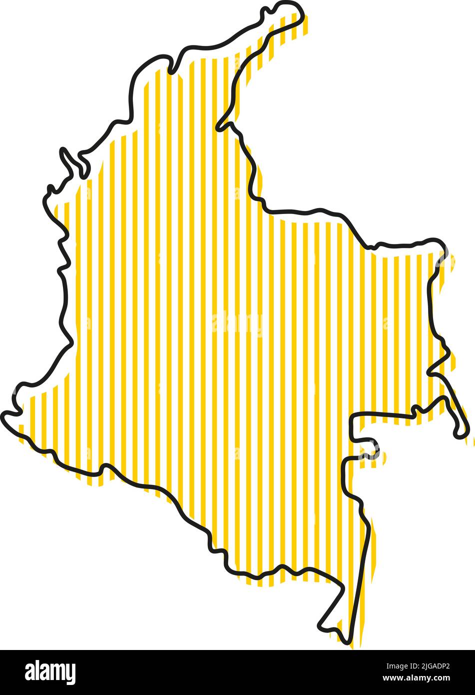 Stylized simple outline map of Colombia icon Stock Vector Image & Art ...