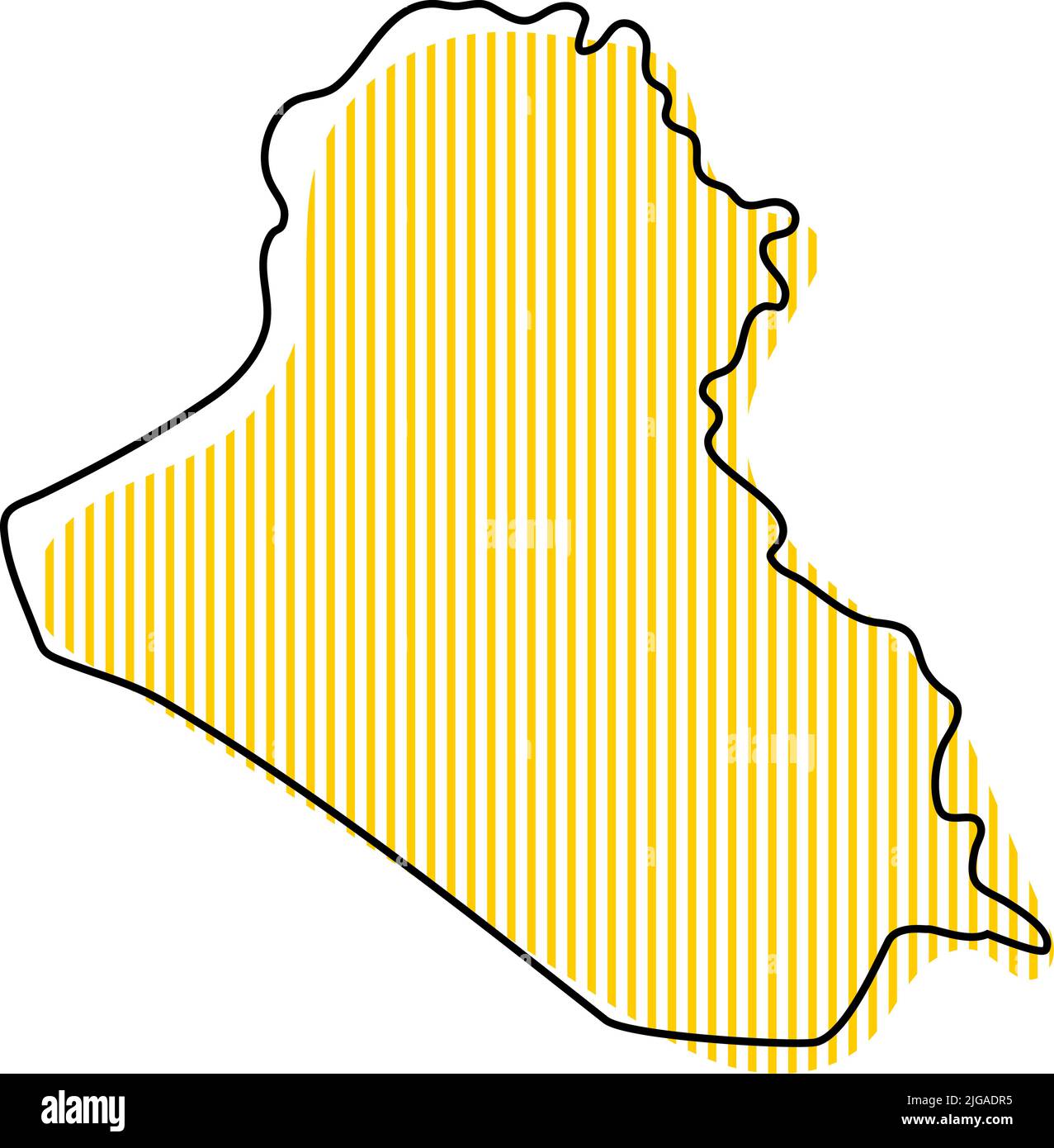 Stylized simple outline map of Iraq icon Stock Vector Image & Art - Alamy