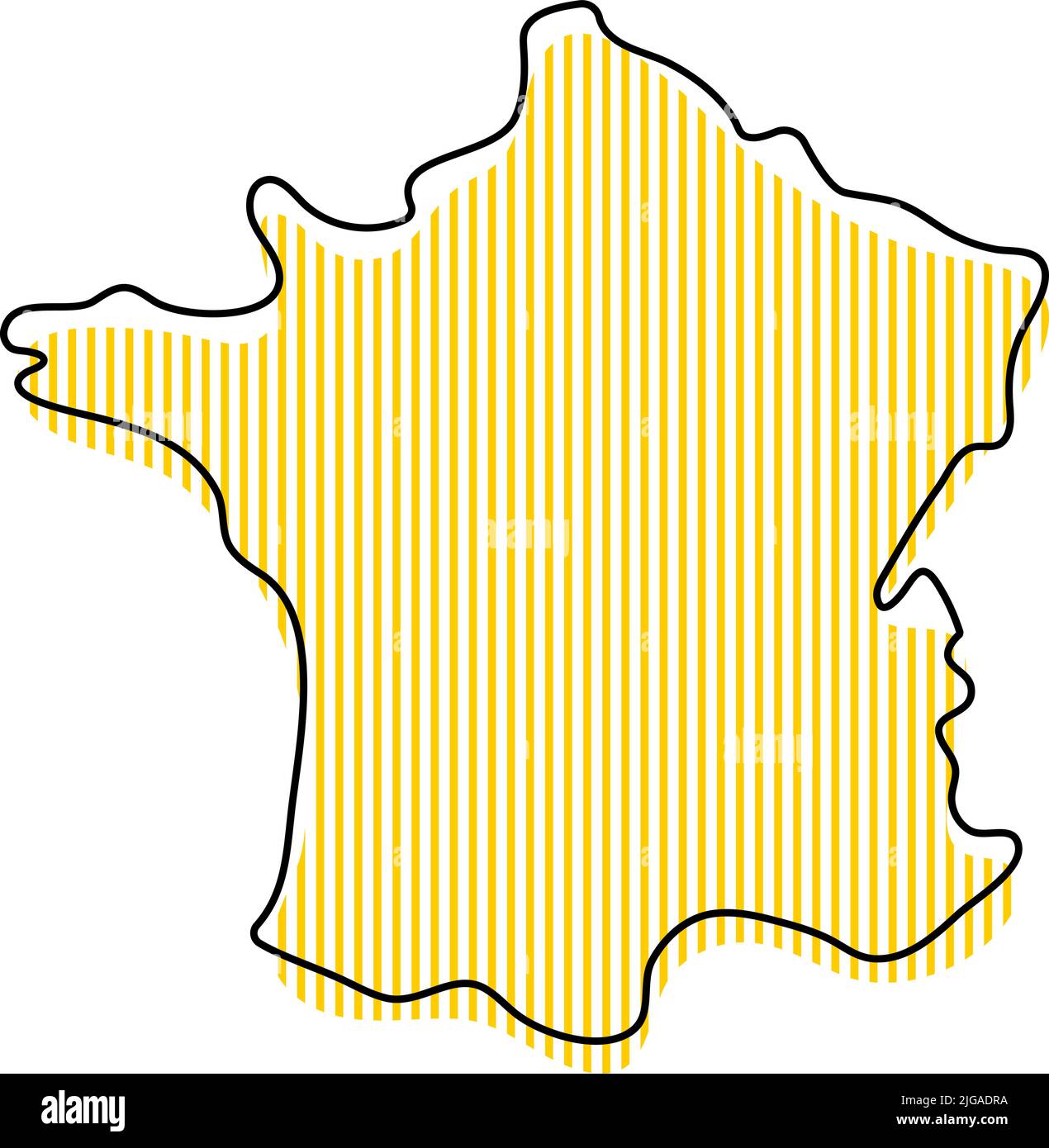 Stylized simple outline map of France icon Stock Vector Image & Art - Alamy