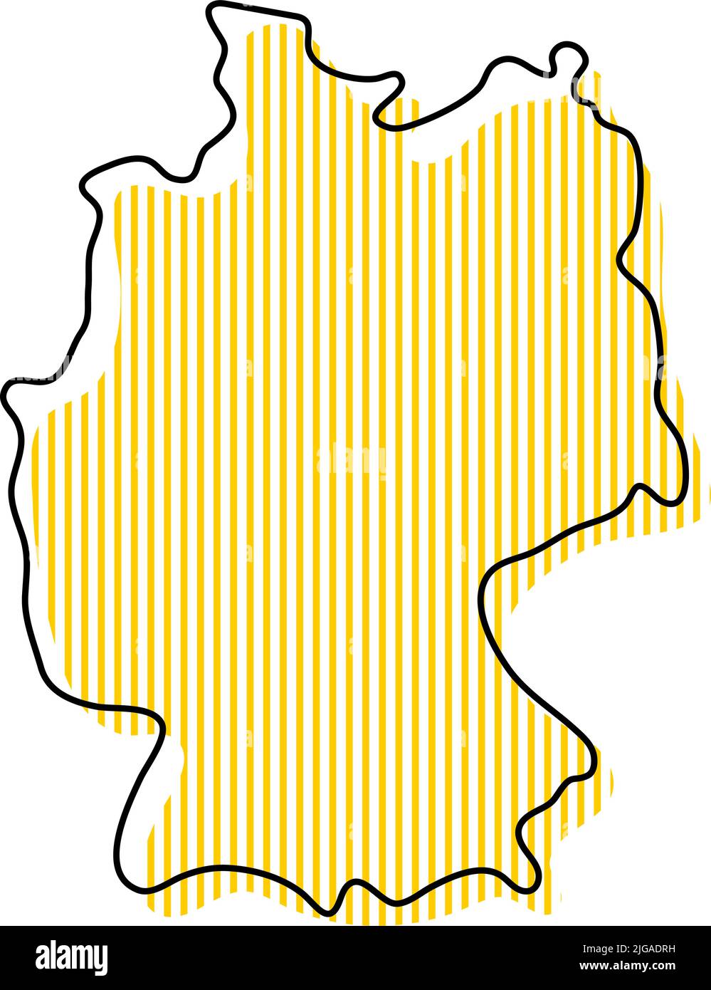 Stylized simple outline map of Germany icon Stock Vector Image & Art ...