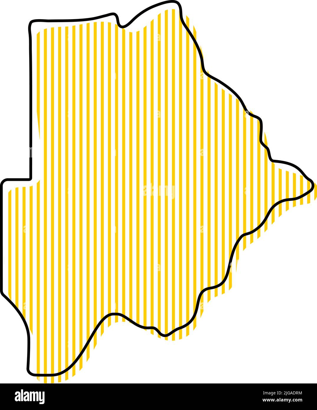 Stylized simple outline map of Botswana icon Stock Vector Image & Art ...