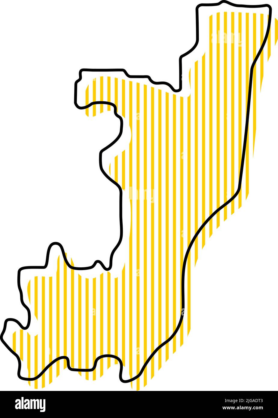 Stylized simple outline map of Congo icon Stock Vector Image & Art - Alamy