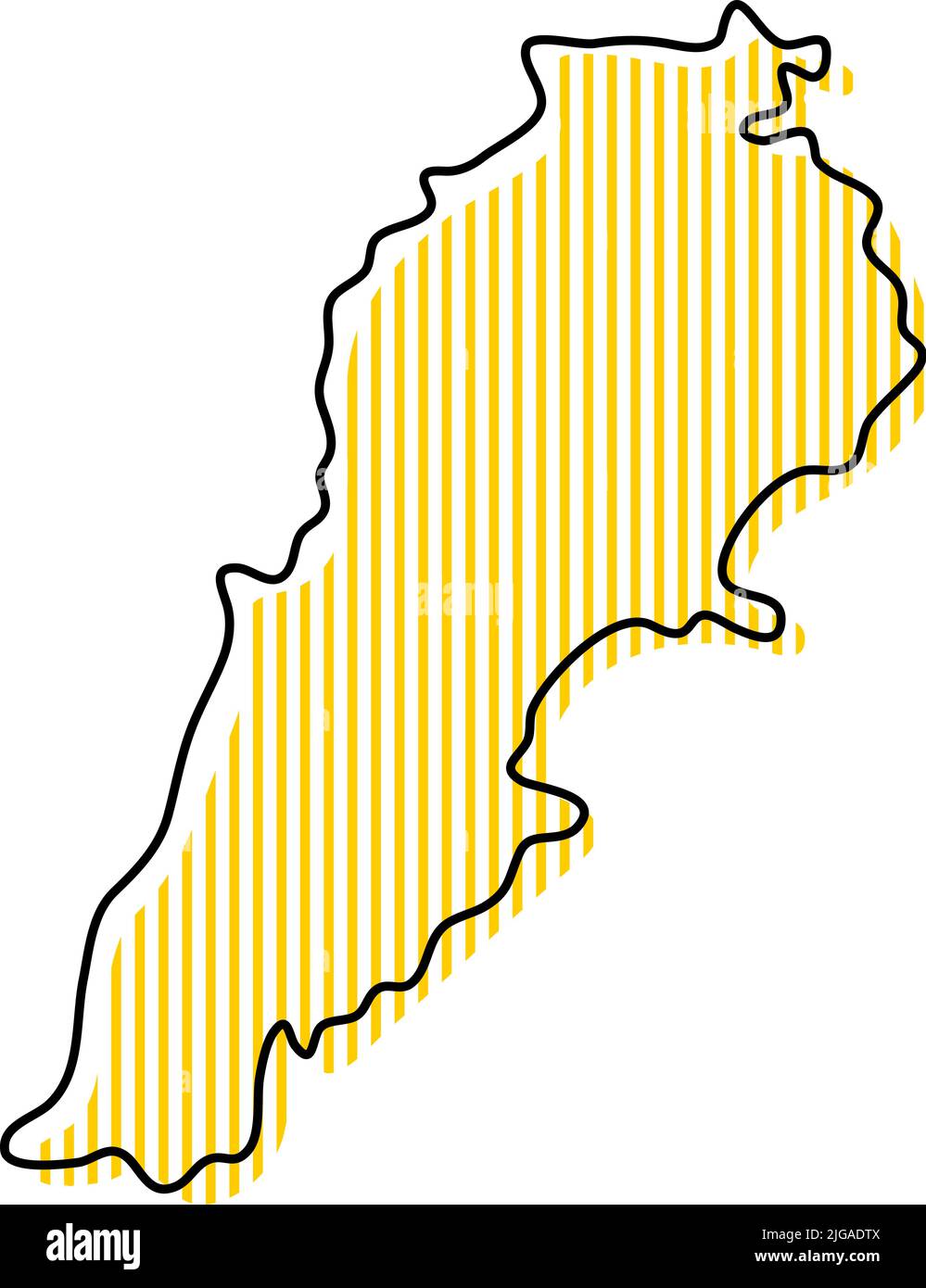 Stylized simple outline map of Lebanon icon Stock Vector Image & Art ...