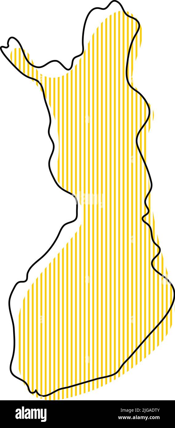 Stylized simple outline map of Finland icon Stock Vector Image & Art ...