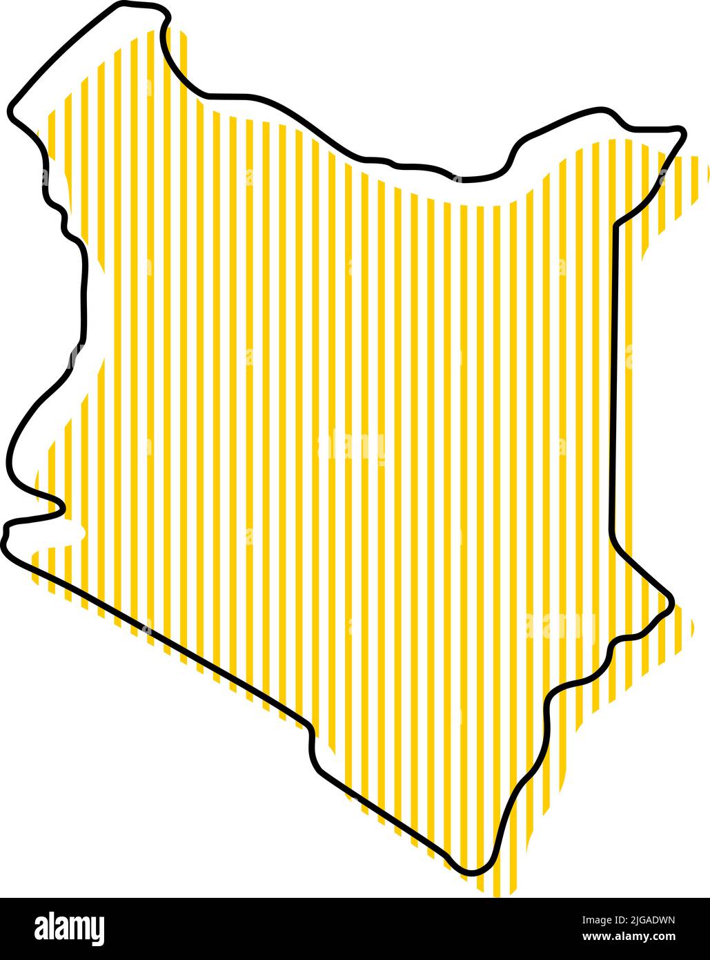 Stylized simple outline map of Kenya icon Stock Vector Image & Art - Alamy