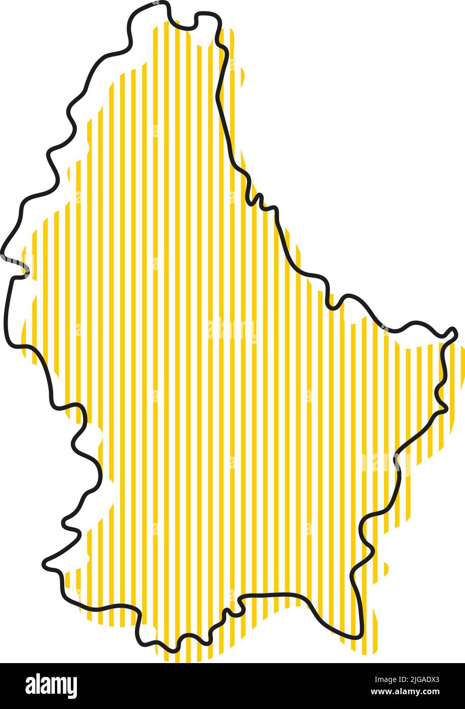 Stylized simple outline map of Luxembourg icon Stock Vector Image & Art ...