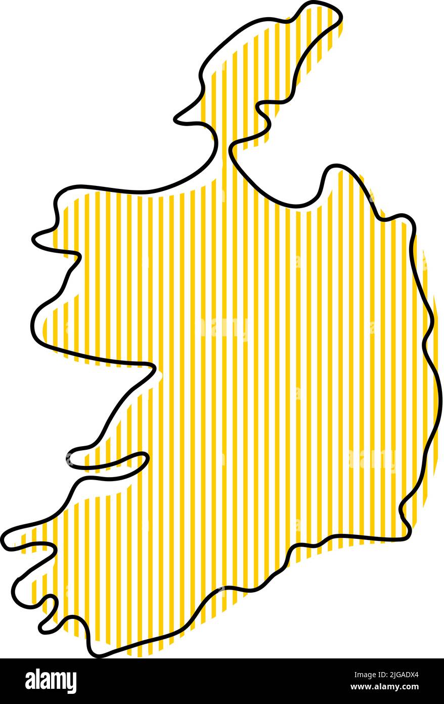 Stylized simple outline map of Ireland icon Stock Vector Image & Art ...