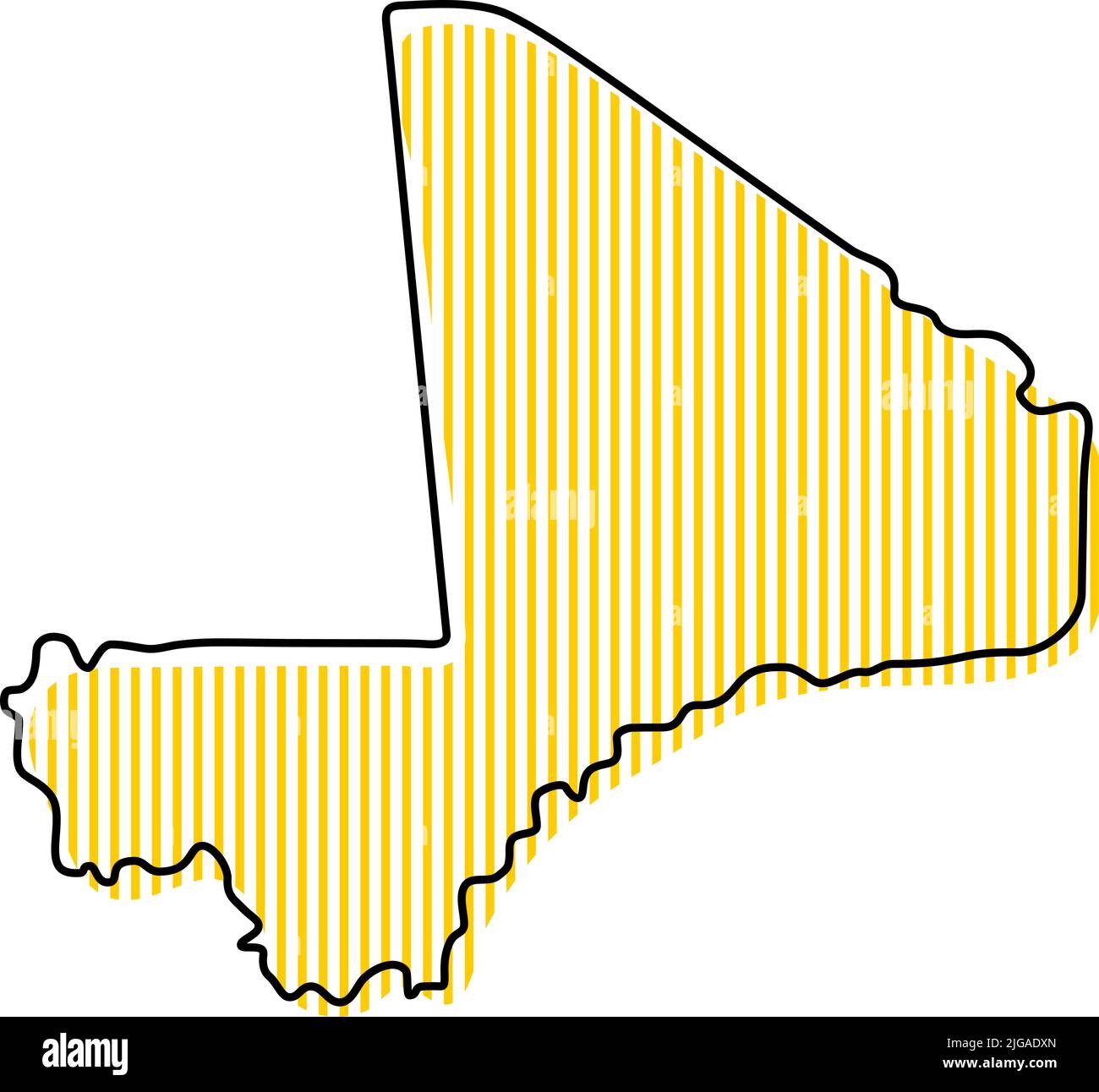 Mali vector outline map vector vectors Stock Vector Images - Alamy