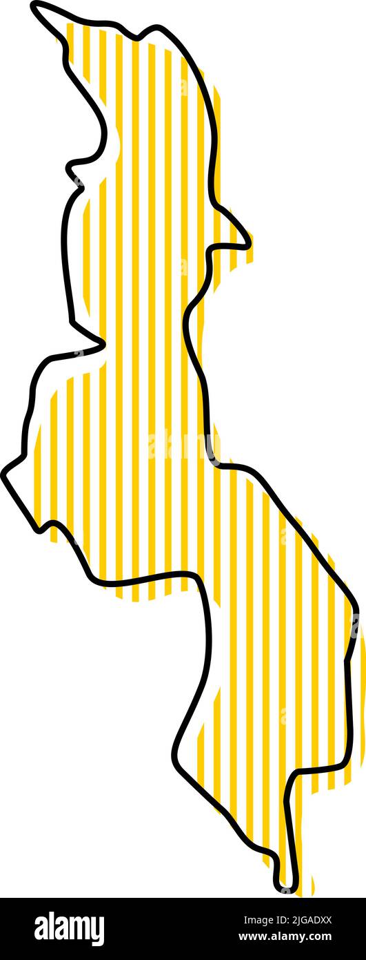 Stylized Simple Outline Map Of Malawi Icon Stock Vector Image And Art Alamy
