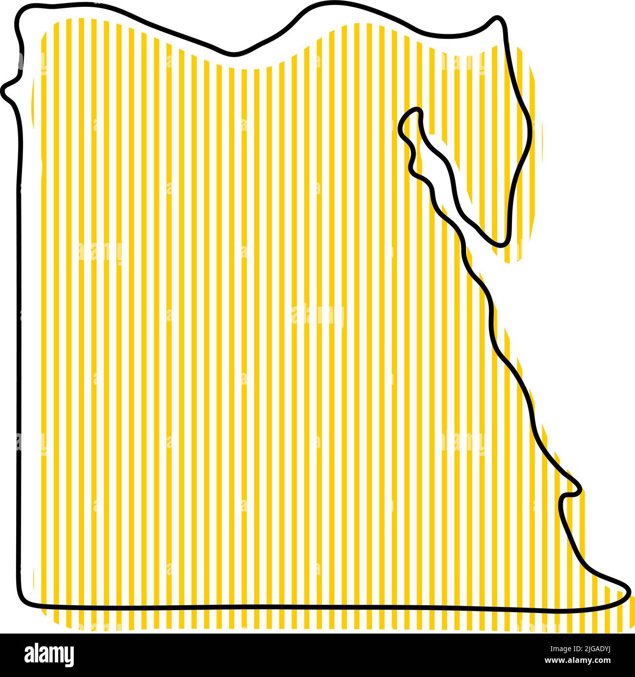 Stylized simple outline map of Egypt icon Stock Vector Image & Art - Alamy