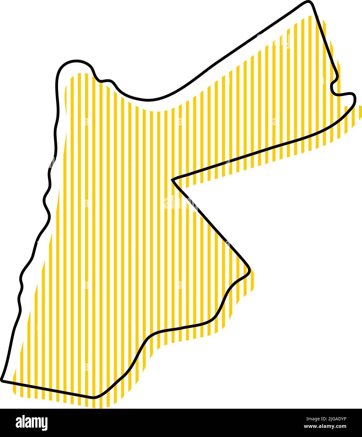 Stylized simple outline map of Jordan icon Stock Vector Image & Art - Alamy