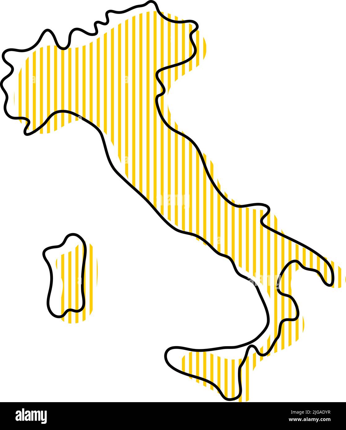 Stylized simple outline map of Italy icon Stock Vector Image & Art - Alamy