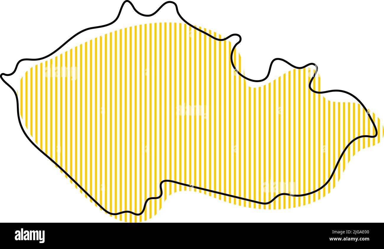 Stylized simple outline map of Czech icon Stock Vector Image & Art - Alamy