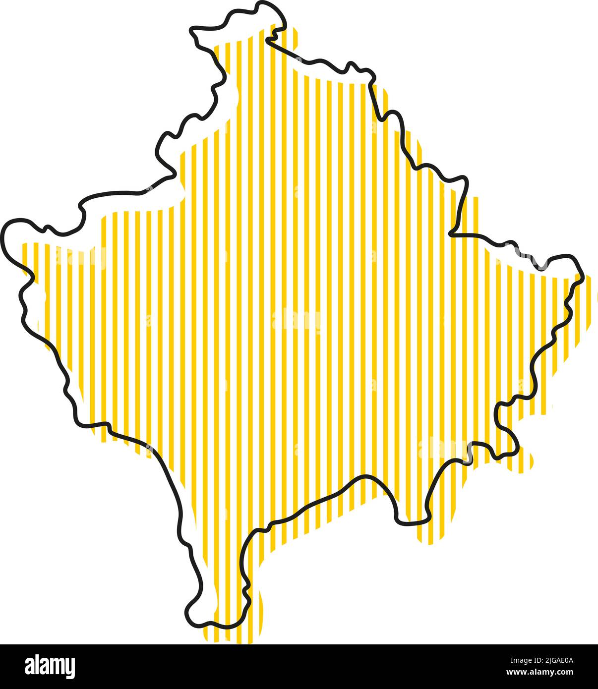 Simple outline map kosovo hi-res stock photography and images - Alamy