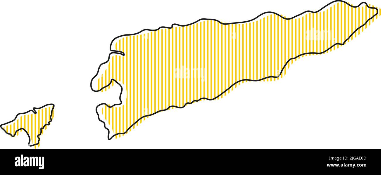 Stylized simple outline map of East Timor icon Stock Vector Image & Art ...
