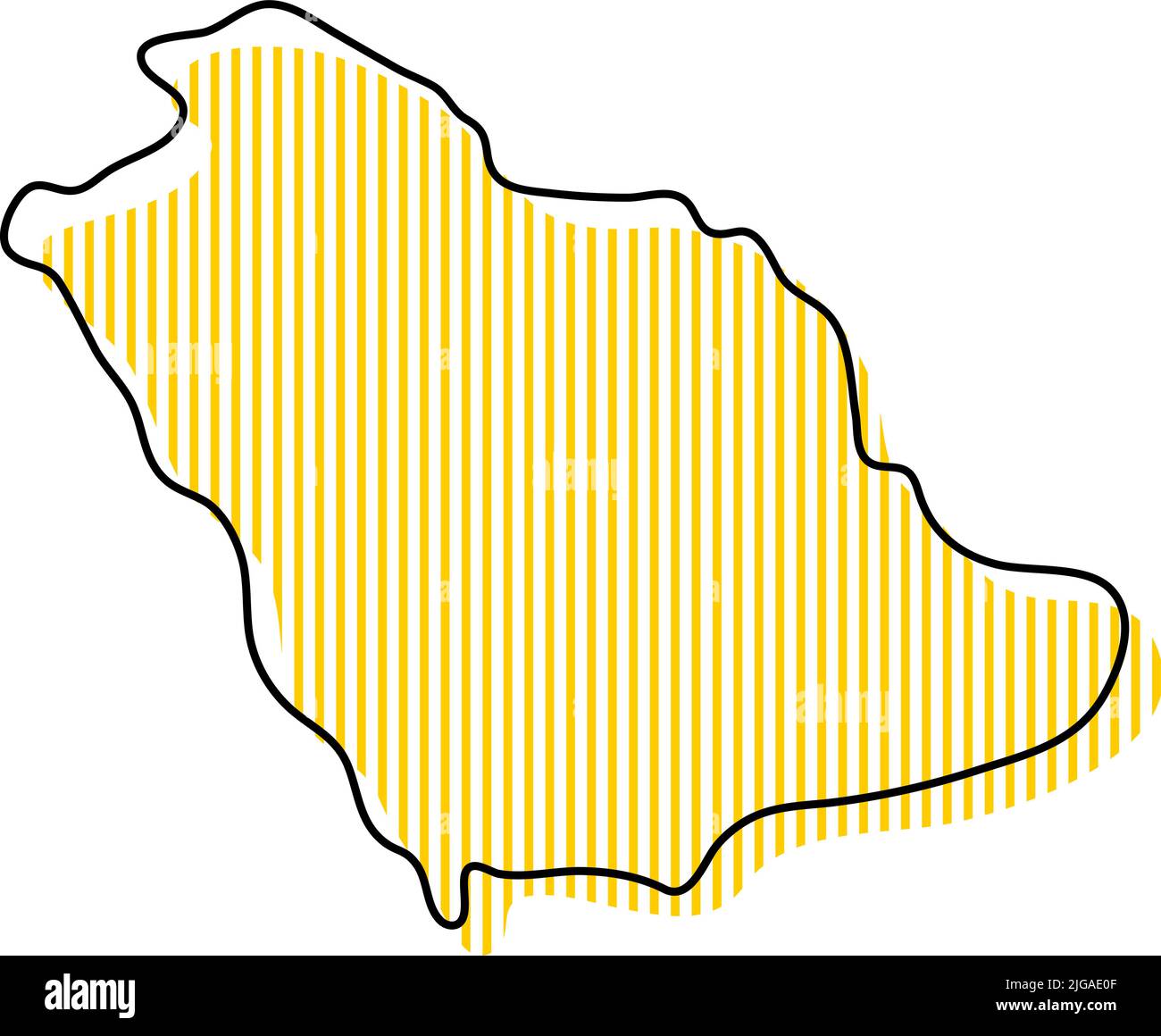 Stylized simple outline map of Saudi Arabia icon Stock Vector Image ...