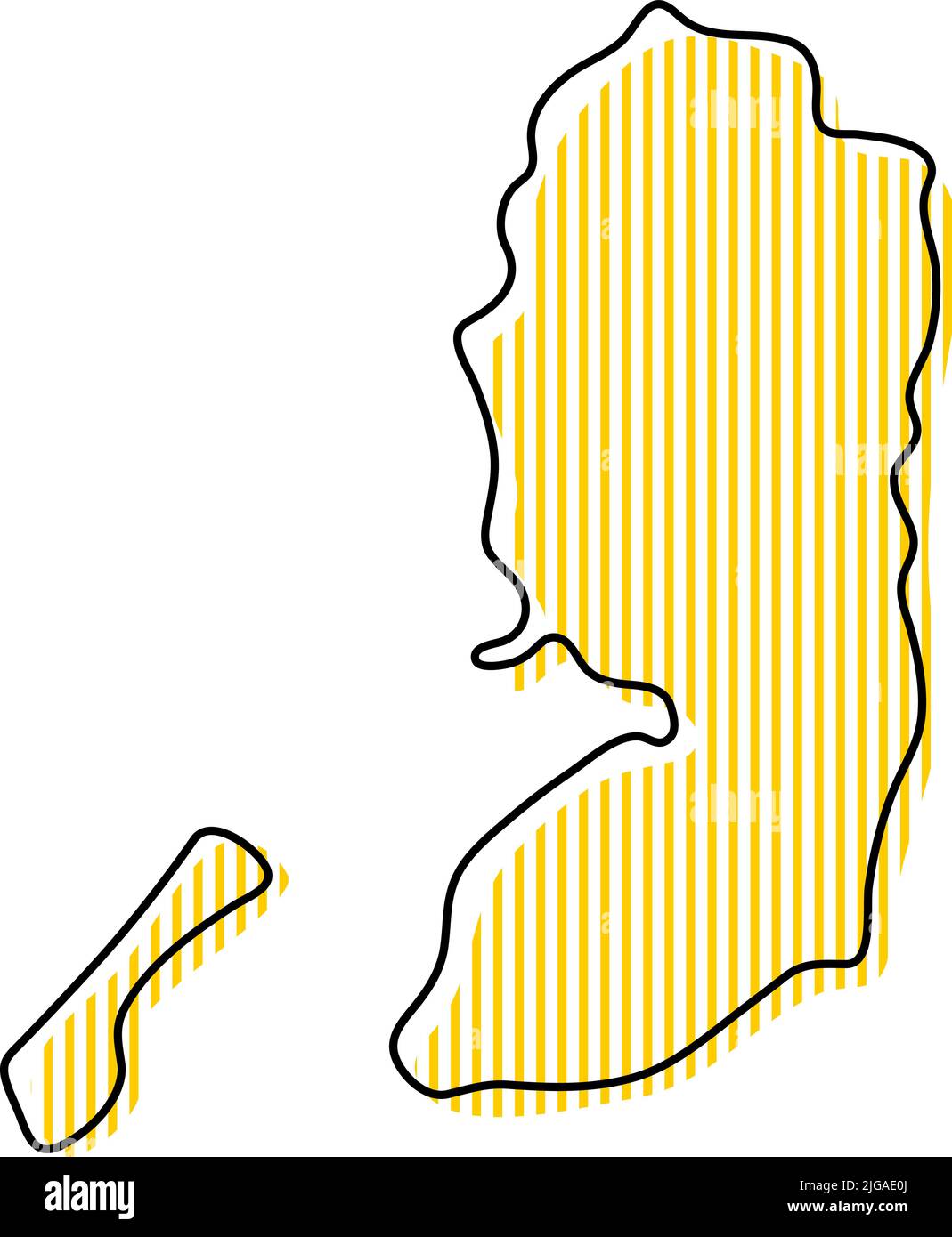 Stylized simple outline map of Palestine icon Stock Vector Image & Art ...