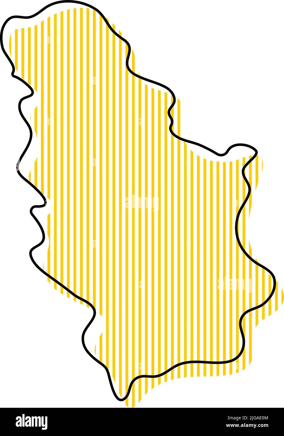 Stylized simple outline map of Serbia icon Stock Vector Image & Art - Alamy
