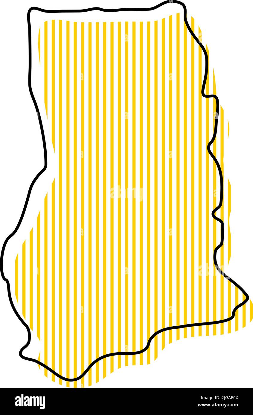 Stylized simple outline map of Ghana icon Stock Vector Image & Art - Alamy