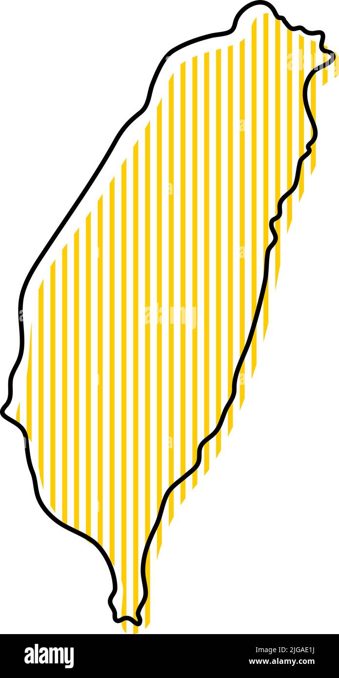 Stylized simple outline map of Taiwan icon Stock Vector Image & Art - Alamy