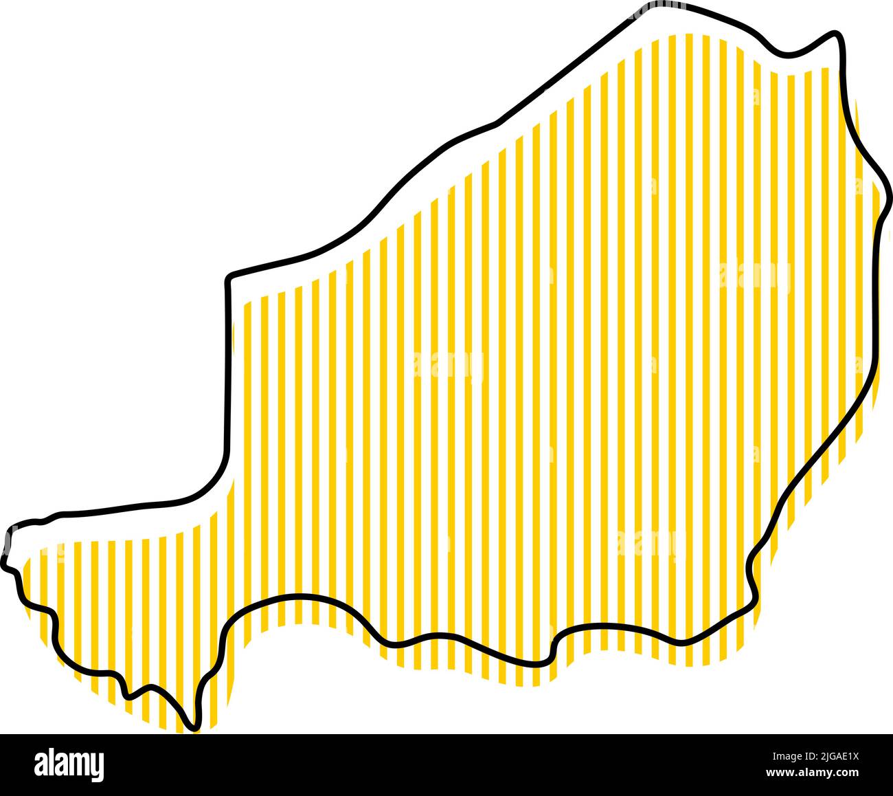 Stylized simple outline map of Niger icon Stock Vector Image & Art - Alamy