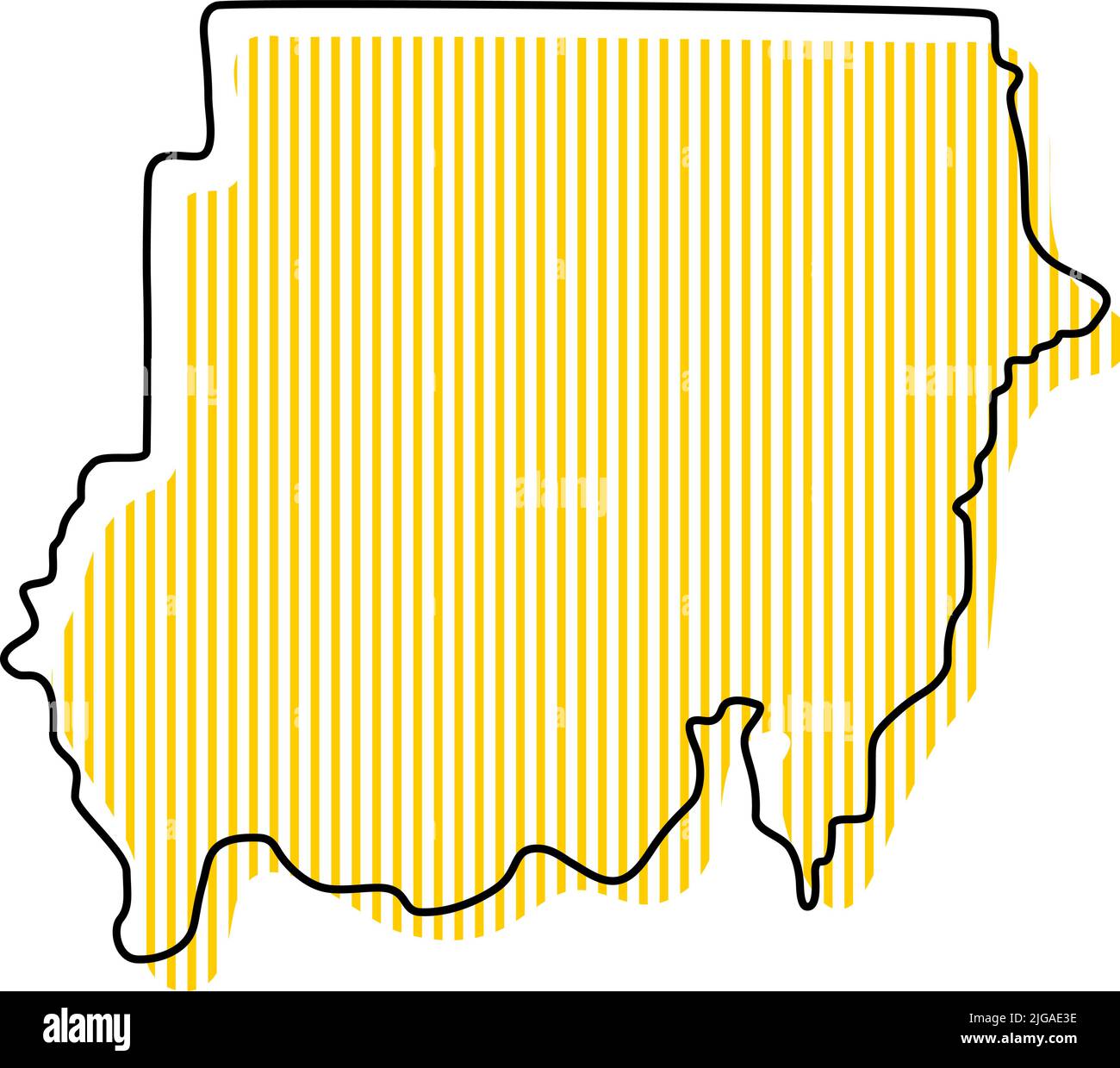 Stylized simple outline map of Sudan icon Stock Vector Image & Art - Alamy