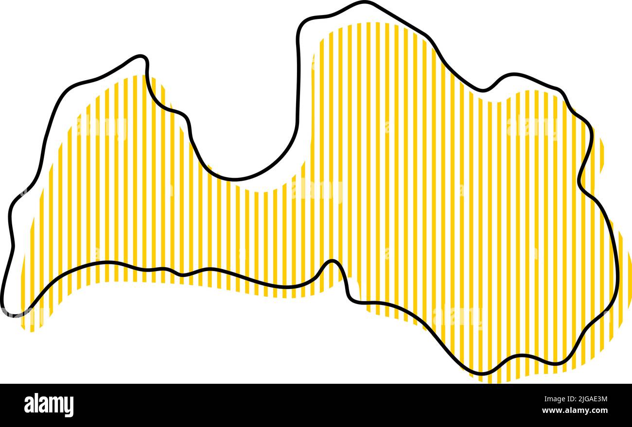 Stylized simple outline map of Latvia icon Stock Vector Image & Art - Alamy