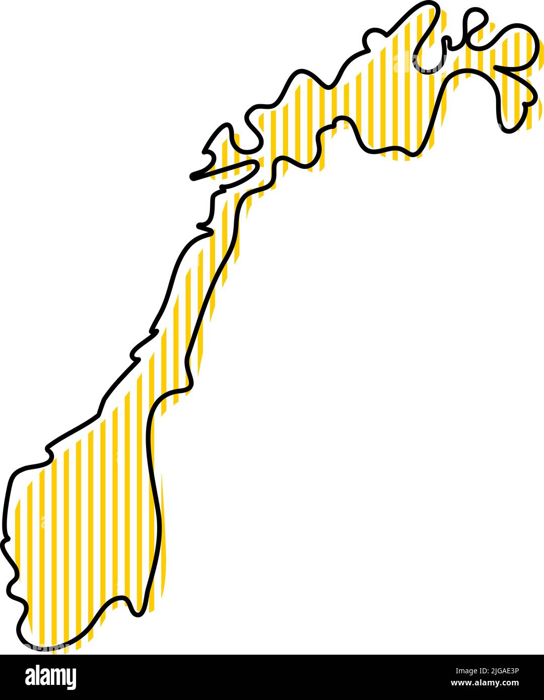 Outline map of norway hi-res stock photography and images - Alamy
