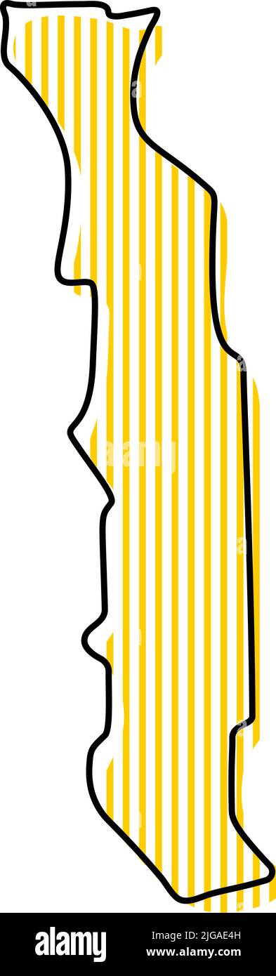 Togo country outline vector vectors Cut Out Stock Images & Pictures - Alamy