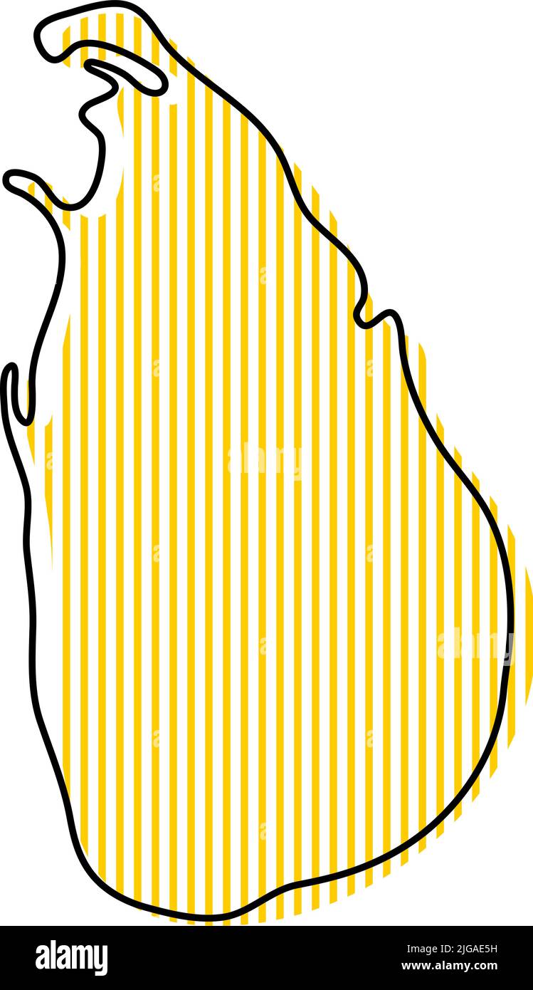 Stylized simple outline map of Sri Lanka icon Stock Vector Image & Art - Alamy