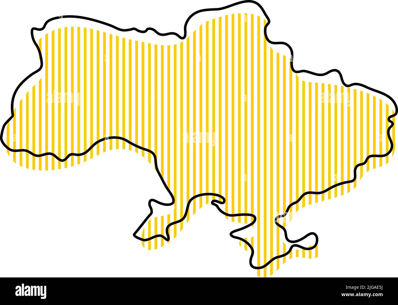 Stylized simple outline map of Ukraine icon Stock Vector Image & Art ...