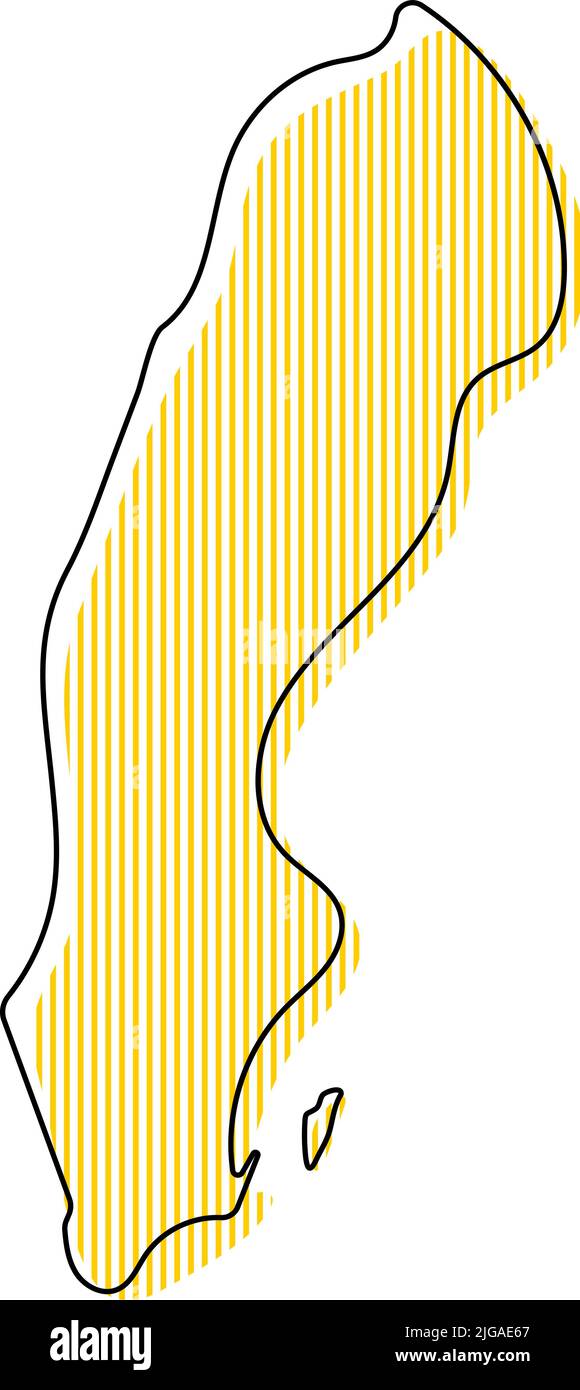 Stylized simple outline map of Sweden icon Stock Vector Image & Art - Alamy