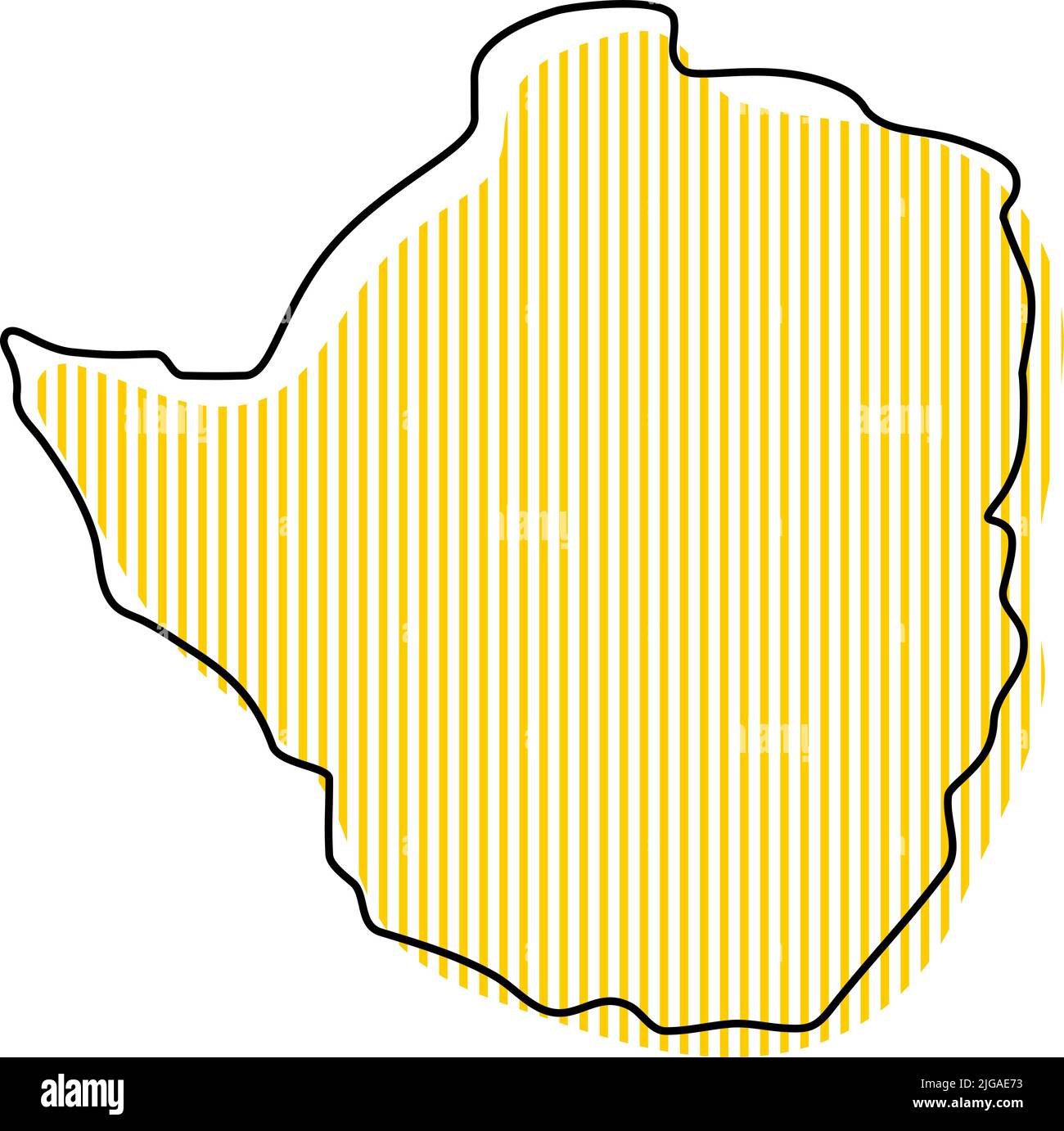 Stylized simple outline map of Zimbabwe icon Stock Vector Image & Art ...