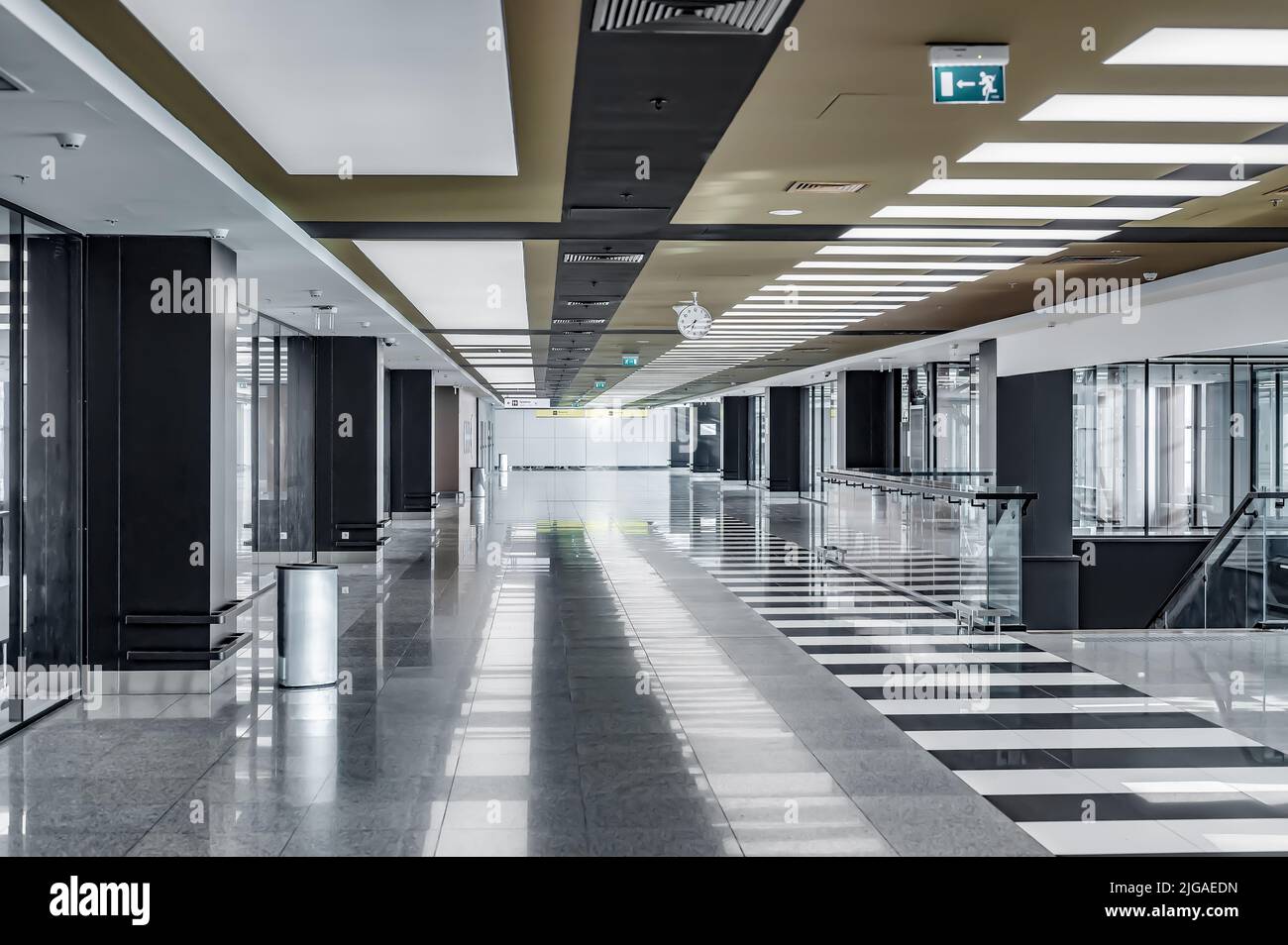 background inside of modern administrative building or airport. inside ...