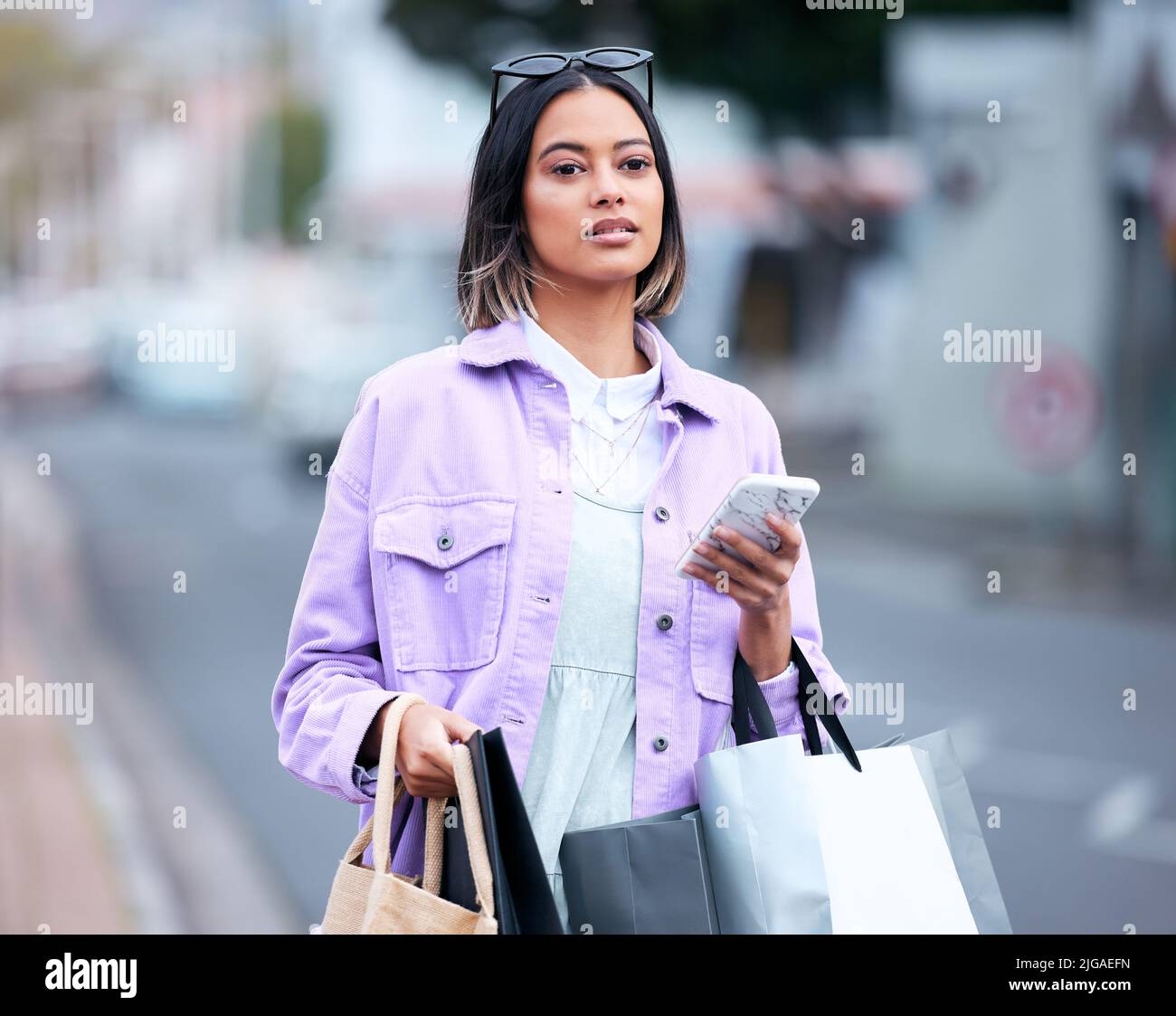 Smart woman out shopping hi-res stock photography and images - Alamy