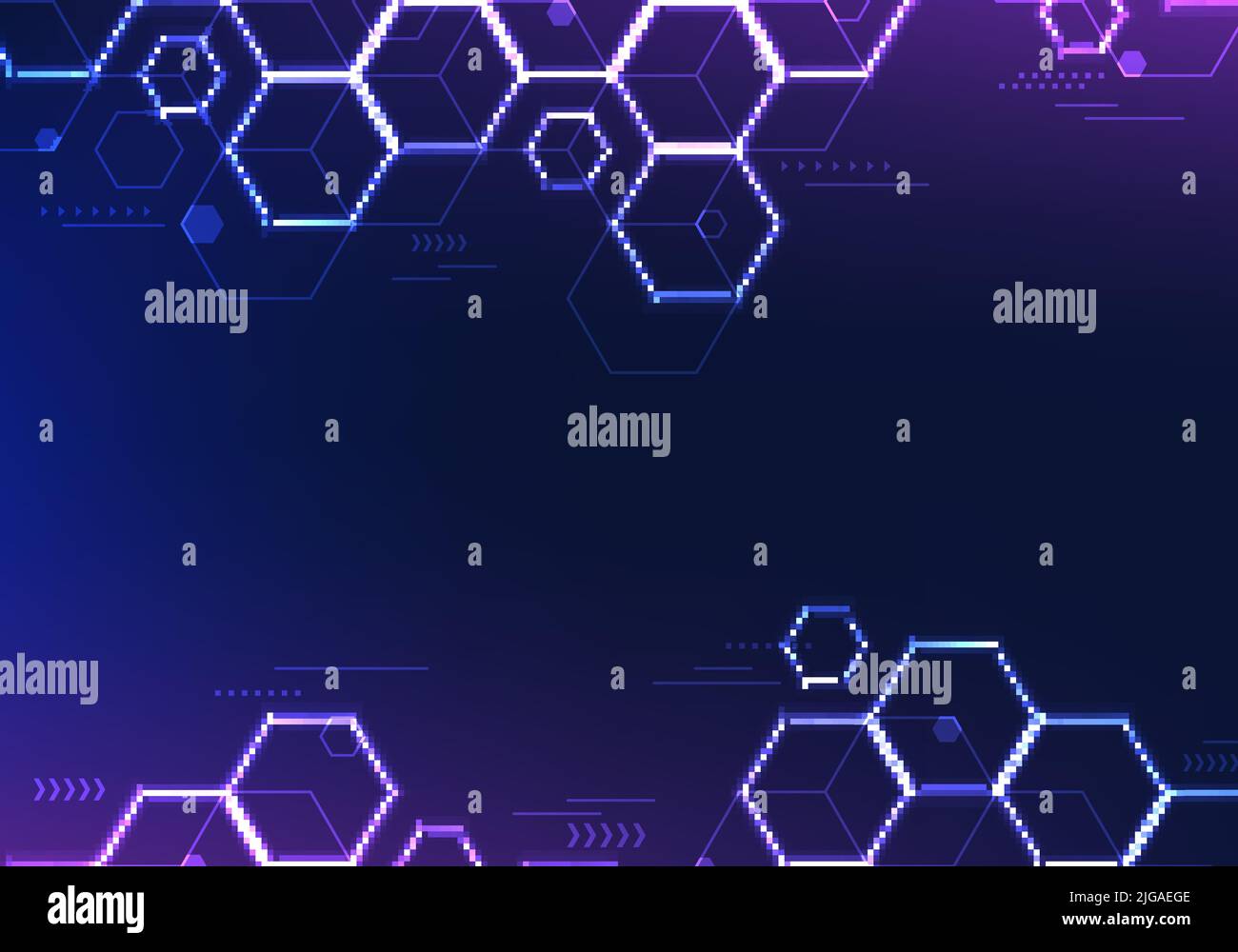Abstract innovation technology background blue and purple neon lighting ...