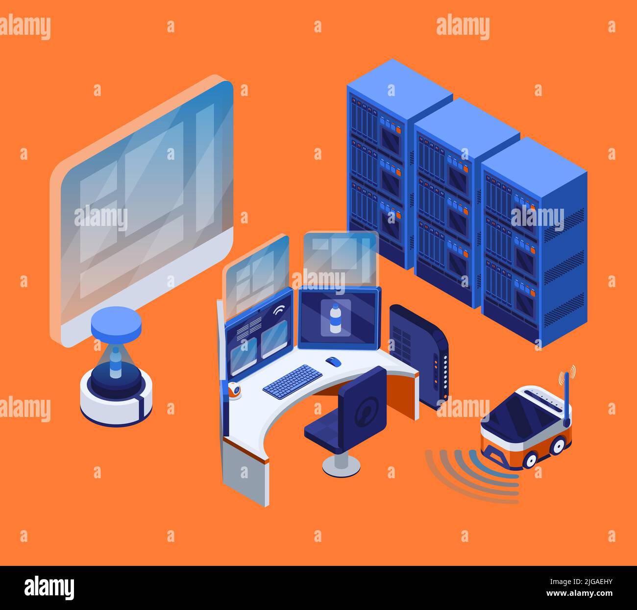 Smart industry isometric concept with industrial modeling symbols ...