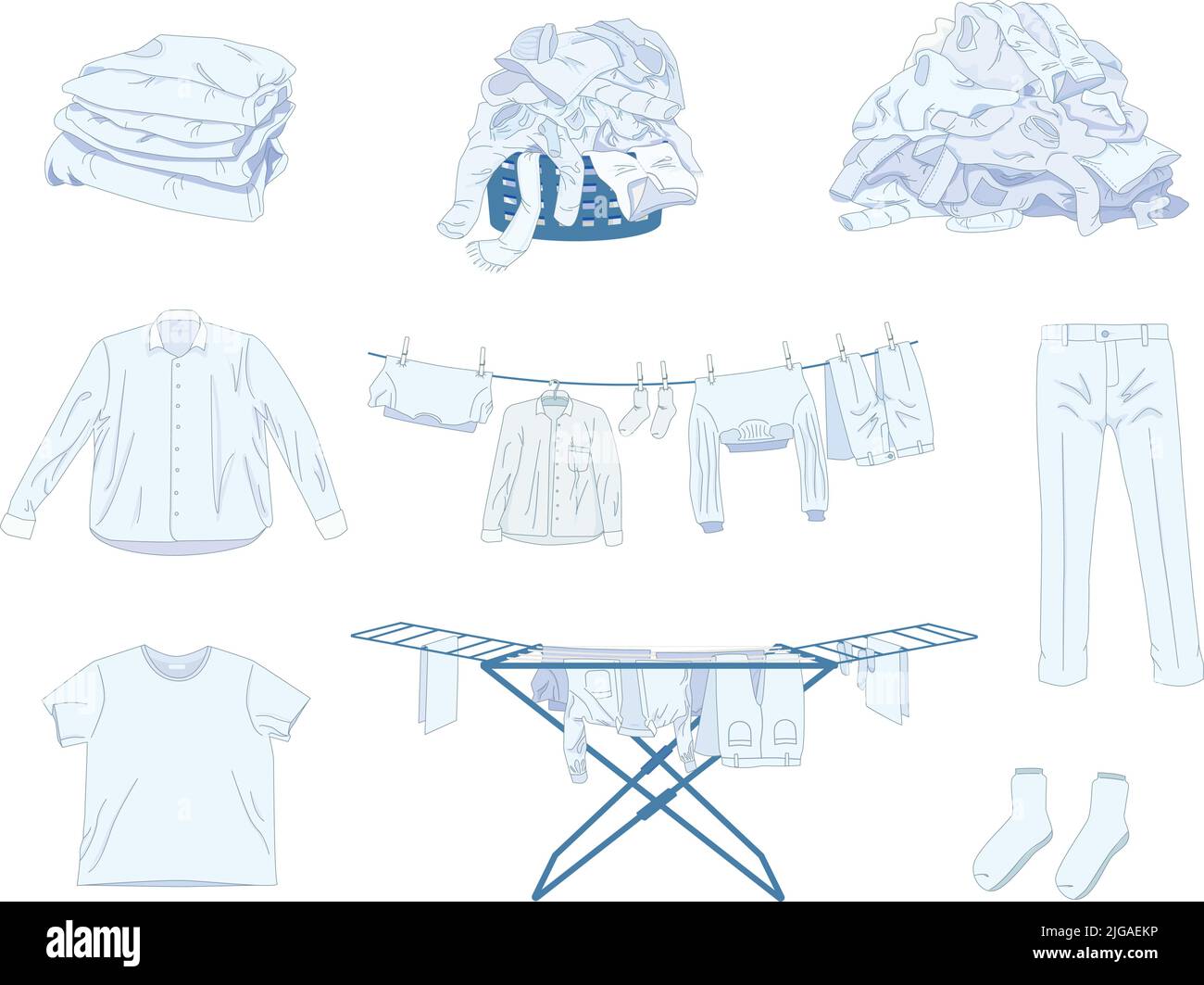 Piles of washing Stock Vector Images - Alamy