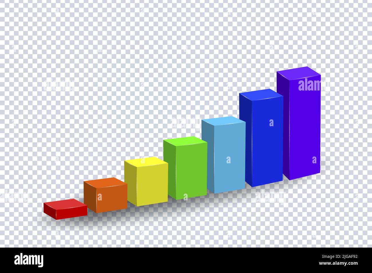 Abstract colorful graph of growth. Market movements creative concept ...