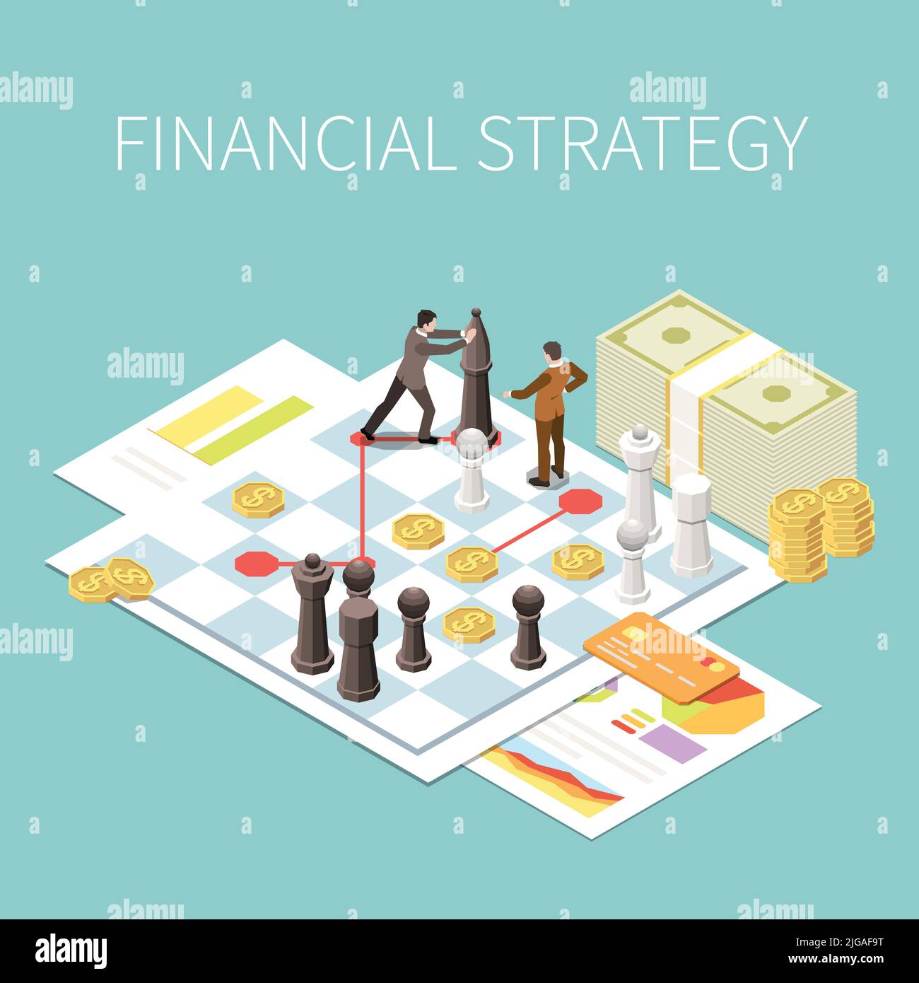Financial strategy and budget planning concept composition with human ...