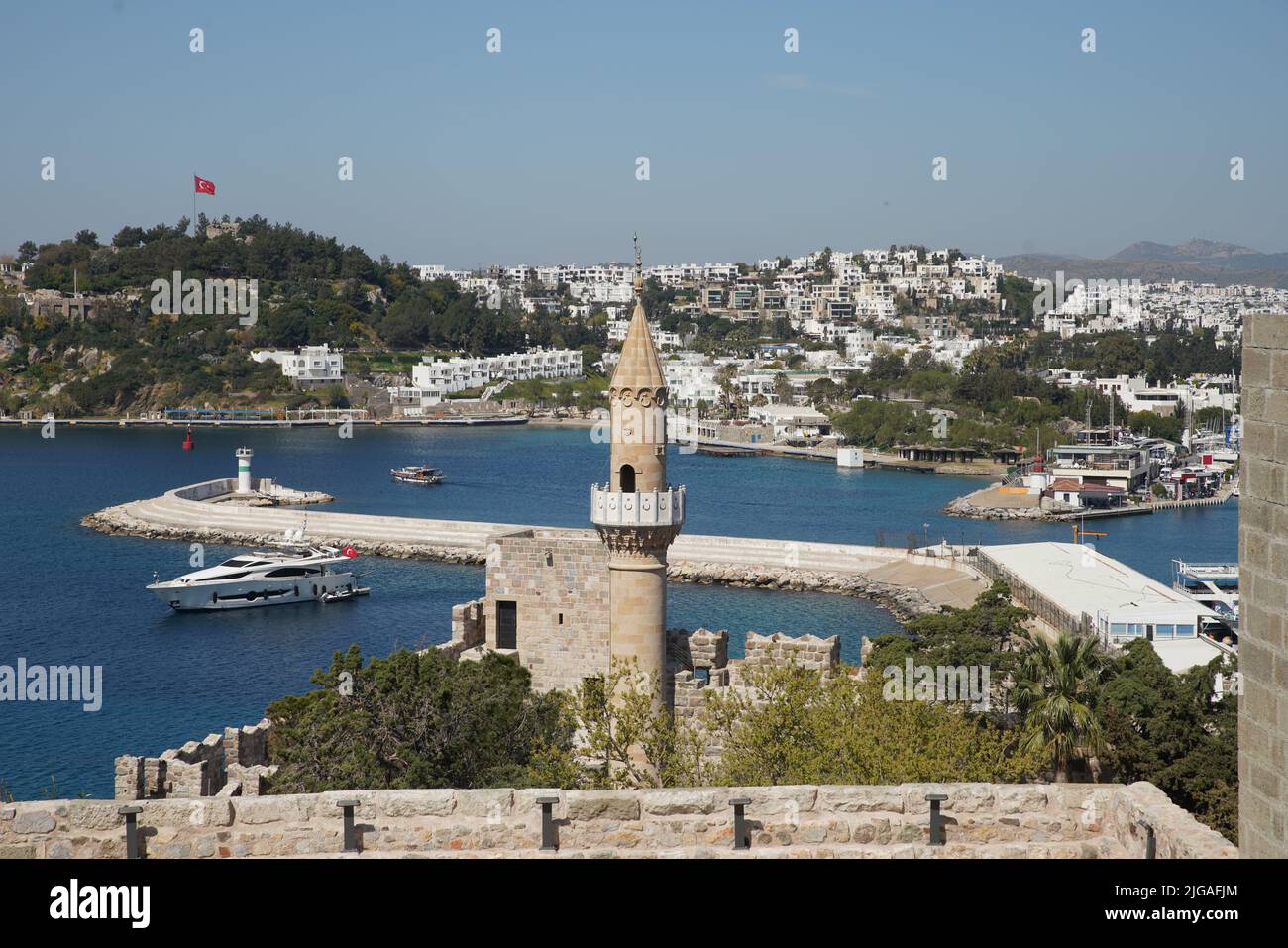Bodrum Town in Aegean Coast of Turkey Stock Photo - Alamy
