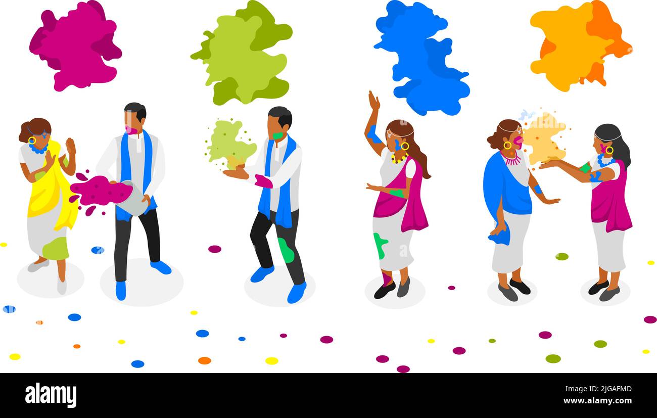 People celebrating holi festival fire Cut Out Stock Images & Pictures ...