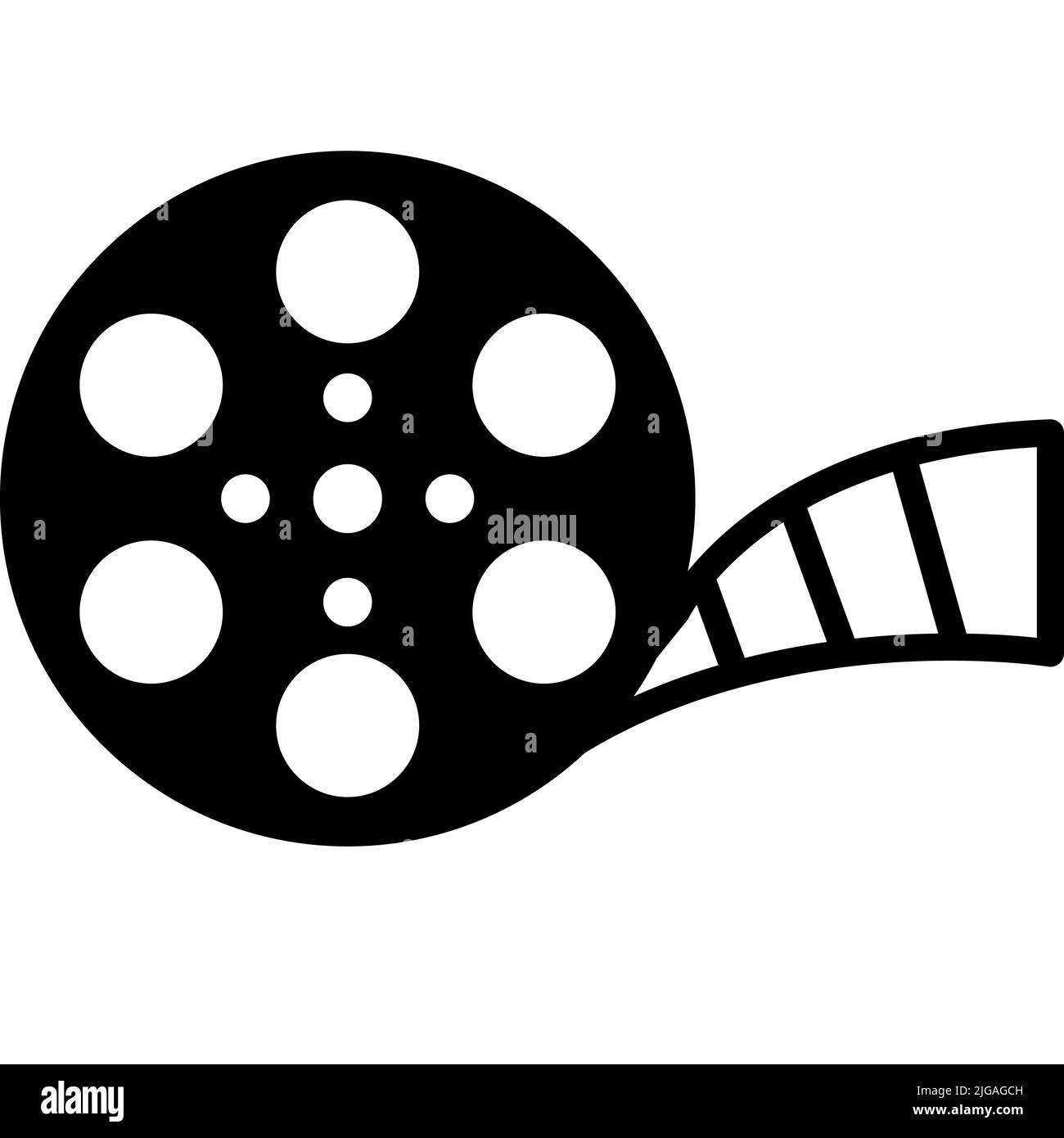 film reel icon on white background. film strip sign. film reel movie ...