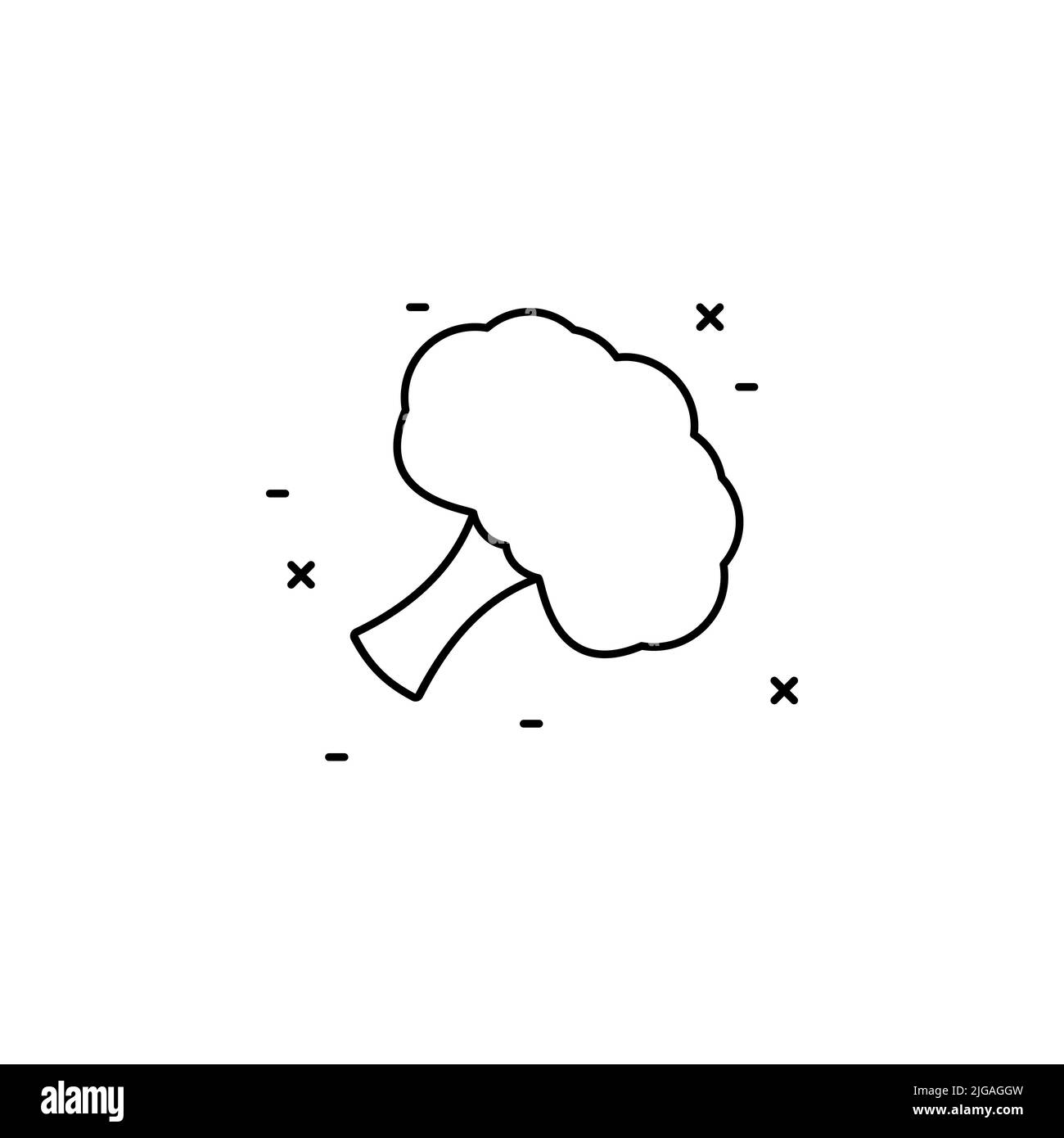 broccoli icon. Simple thin line, outline vector of Agriculture icons ...