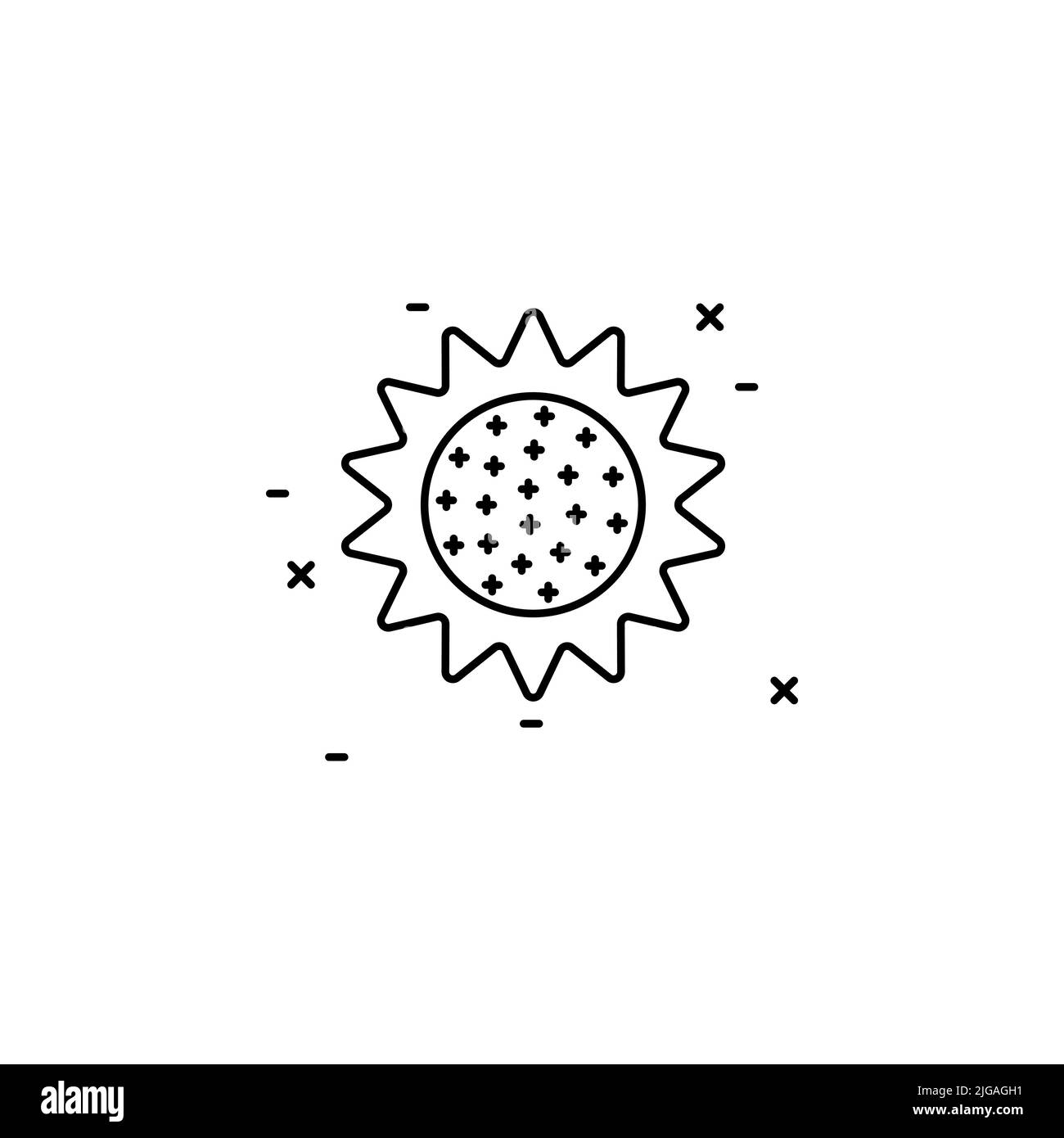 Simple Sun Drawing Black And White