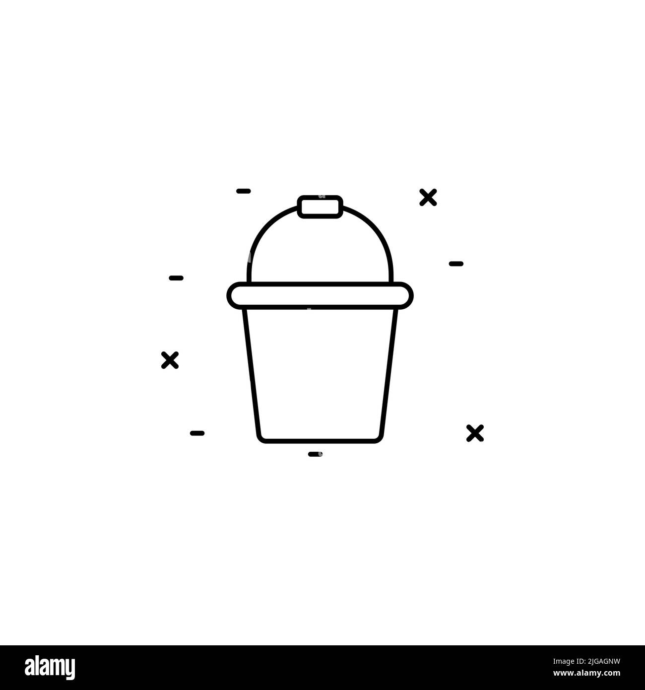 bucket icon. Simple thin line, outline vector of Agriculture icons for ...